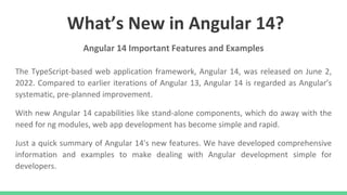 What’s New in Angular 14? | PPT