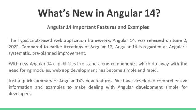What’s New in Angular 14? | PPT