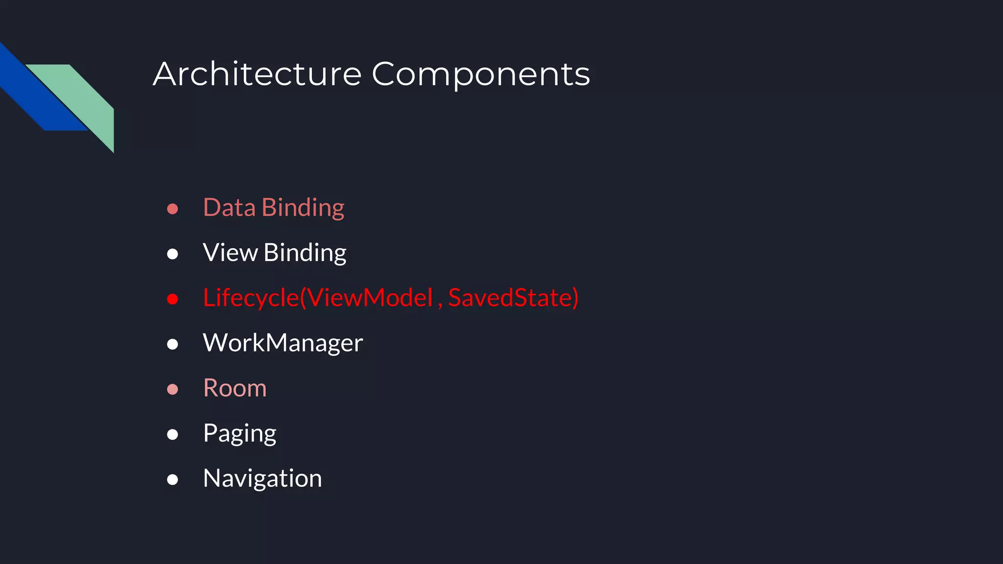 Android Architecture Componentsの新機能 | PPT