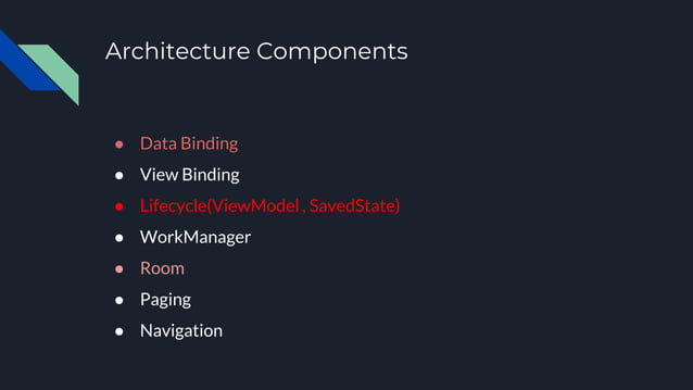 Android Architecture Componentsの新機能 | PPT