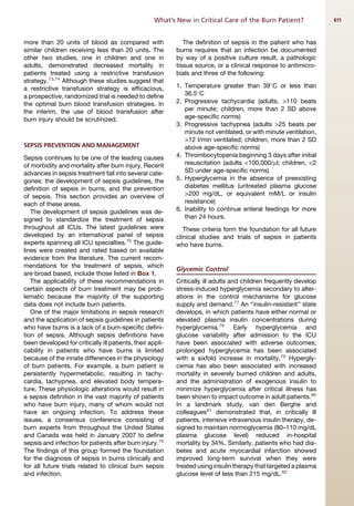 What's new in critical care of the burn injured patient | PDF