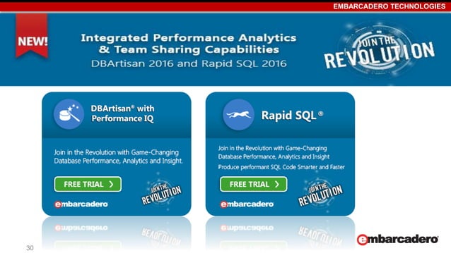 What's New in DBArtisan and Rapid SQL 2016 | PPT