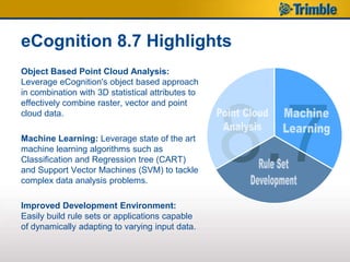 Whats new in eCognition 8.7 | PPTX