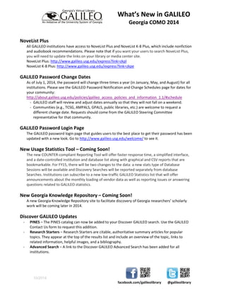 What’s New in GALILEO? | PDF