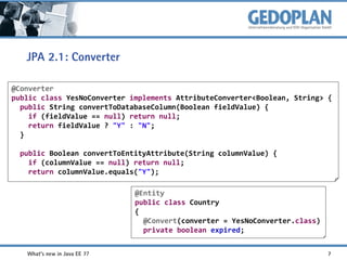 What's new in Java EE 7 | PPT