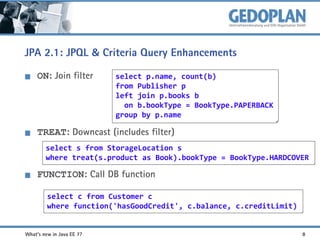 What's new in Java EE 7 | PPT