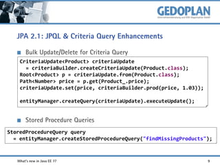 What's new in Java EE 7 | PPT