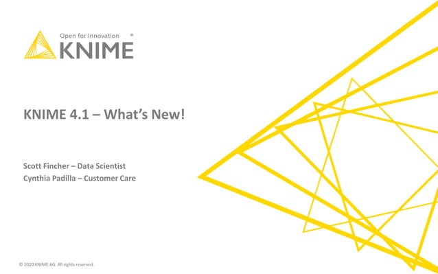 What's New in KNIME Analytics Platform 4.1 | PPT
