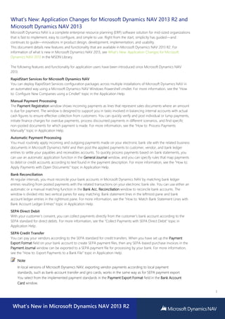 What's New in Microsoft Dynamics NAV 2013 R2 | PDF | Business Banking & Finance | Business