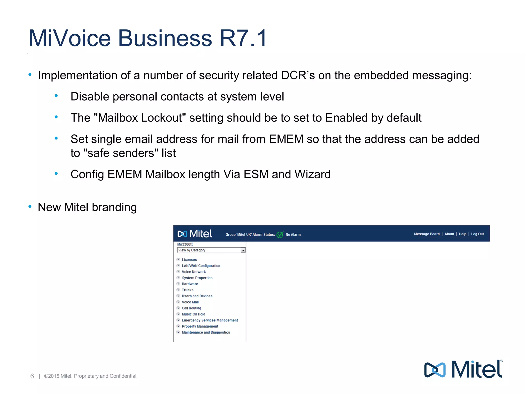 What's new in Mitel MiVoice Business 7.1? | PPT