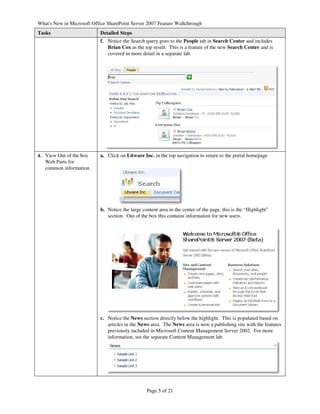 Whats New In Moss2007 Feature Walkthrough | PDF