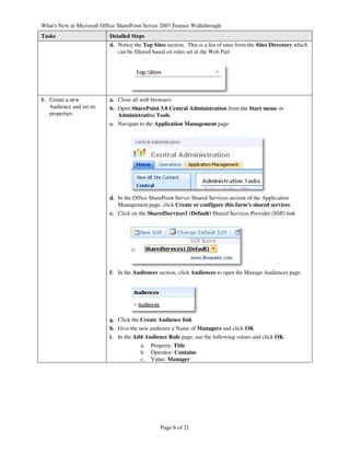 Whats New In Moss2007 Feature Walkthrough | PDF