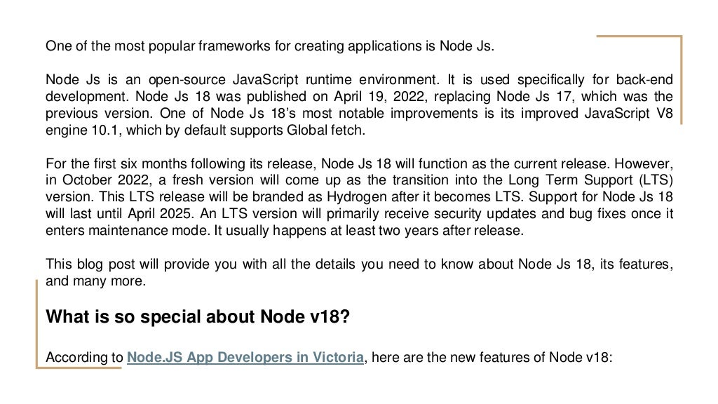 What’s New in Node Js 18? | PPT