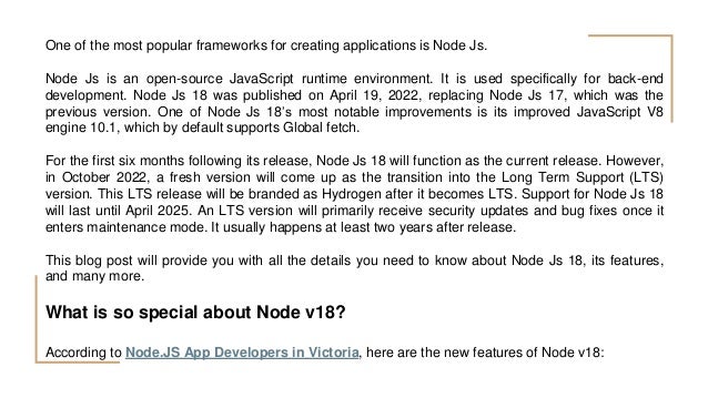 What’s New in Node Js 18? | PPT