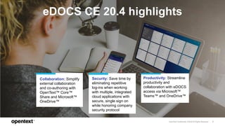 What's New in eDOCS CE 20.4 | PPT