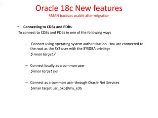 What's new in Oracle 19c & 18c Recovery Manager (RMAN) | PPTX