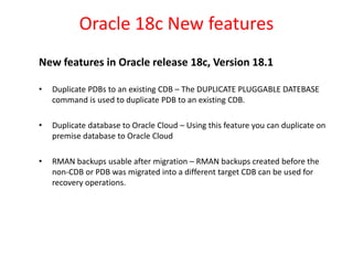 What's new in Oracle 19c & 18c Recovery Manager (RMAN) | PPTX