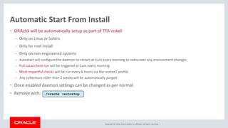 What's new in oracle trace file analyzer 18.2.0 | PPT