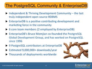 Whats new in_postgres_enterprise_db_20130124 | PPT