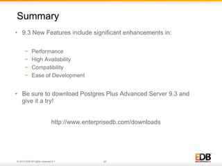 What's New in Postgres Plus Advanced Server 9.3 | PPT