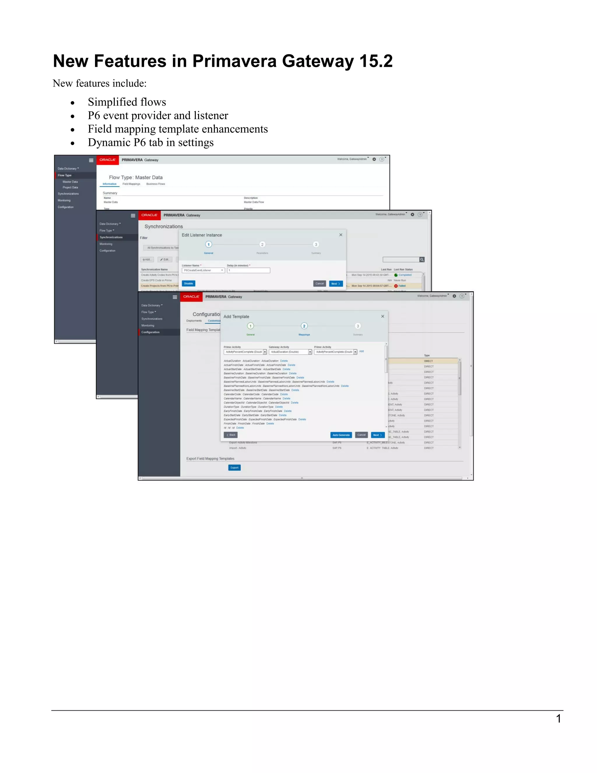Whats new in Primavera Gateway 15.2 | PDF