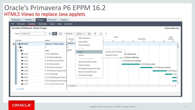 What's new in primavera p6 version 16.2 | PPT