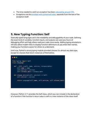 What’s New In Python 3.11 & Python 3.11.3 ? | PDF