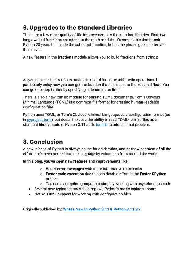 What S New In Python 3 11 And Python 3 11 3 Pdf