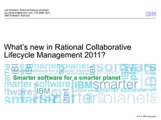 What’s new in Rational collaborative lifecycle management 2011? | PPT | Computer Software and ...