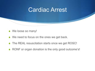 Post Cardiac Arrest Syndrome | PPTX