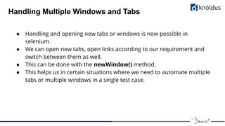 What's new in selenium 4 | PDF