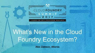 What's New in the Cloud Foundry Ecosystem? | PPT