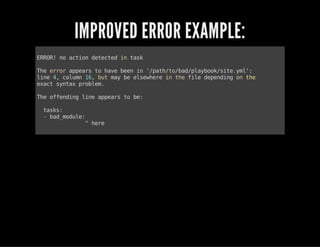 What's New in v2 - AnsibleFest London 2015 | PPT