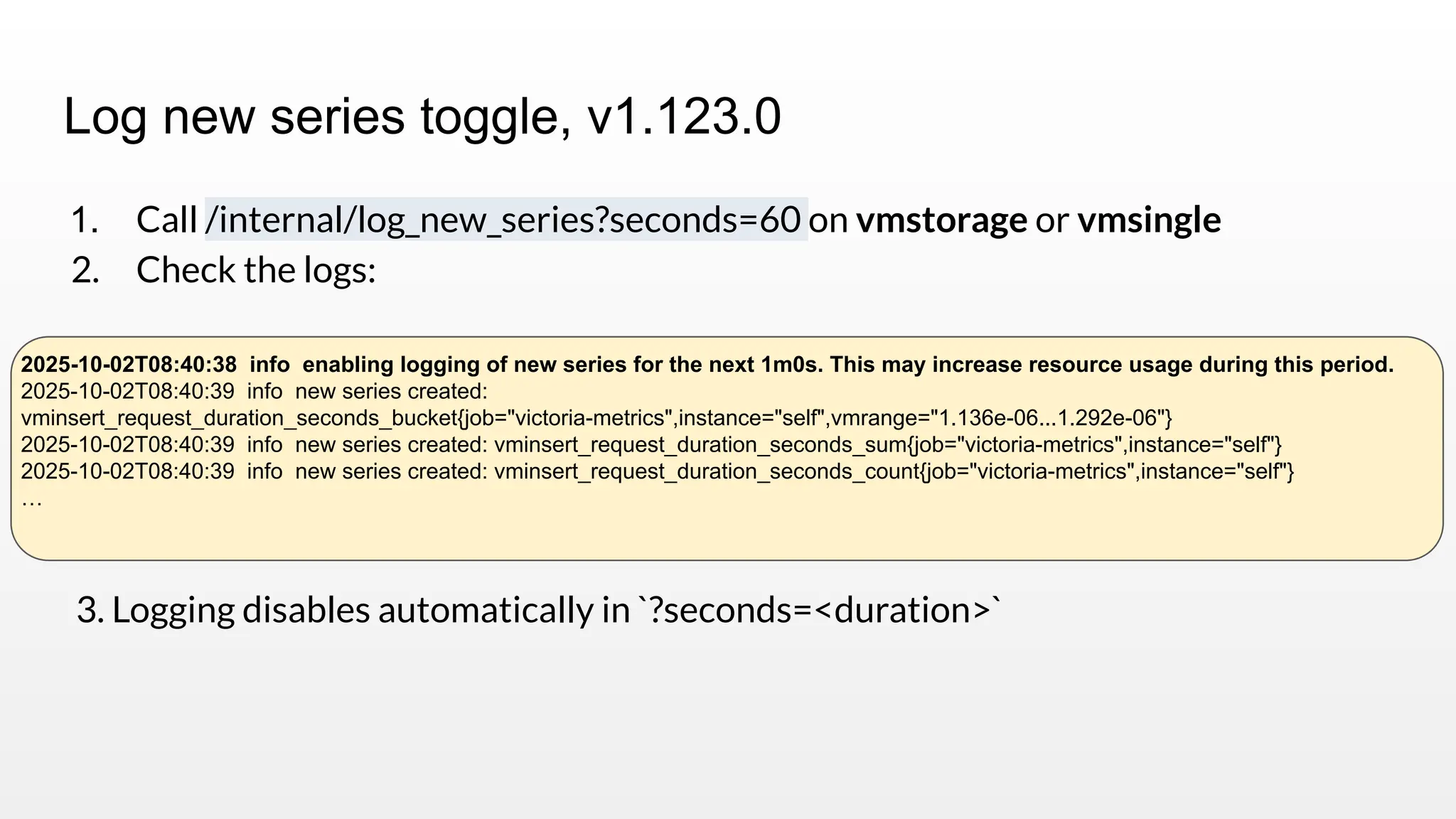 New Features and Improvements in VictoriaMetrics - Q3 2025 | PDF