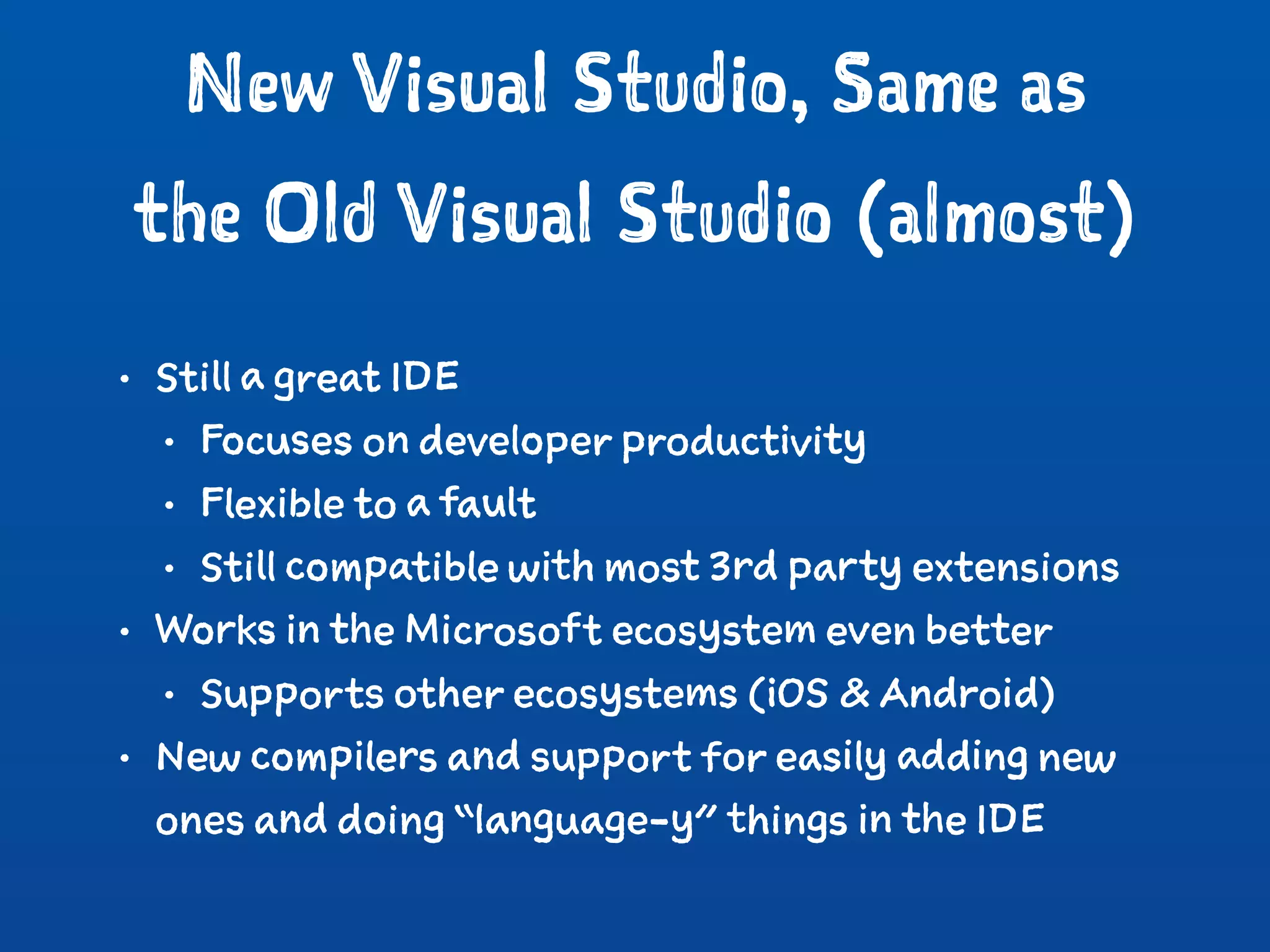 Whats New in Visual Studio 2015 | PDF