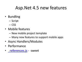 What’s new mvc 4 | PPTX