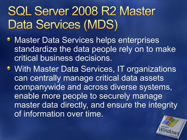 Whats New Sql Server 2008 R2 Cw | PPT