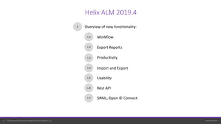 What's New in Helix ALM 2019.4 | PPT