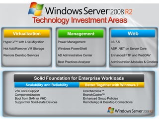 Microsoft India - Whats New in Windows Server 2008 R2 Presentation | PPT