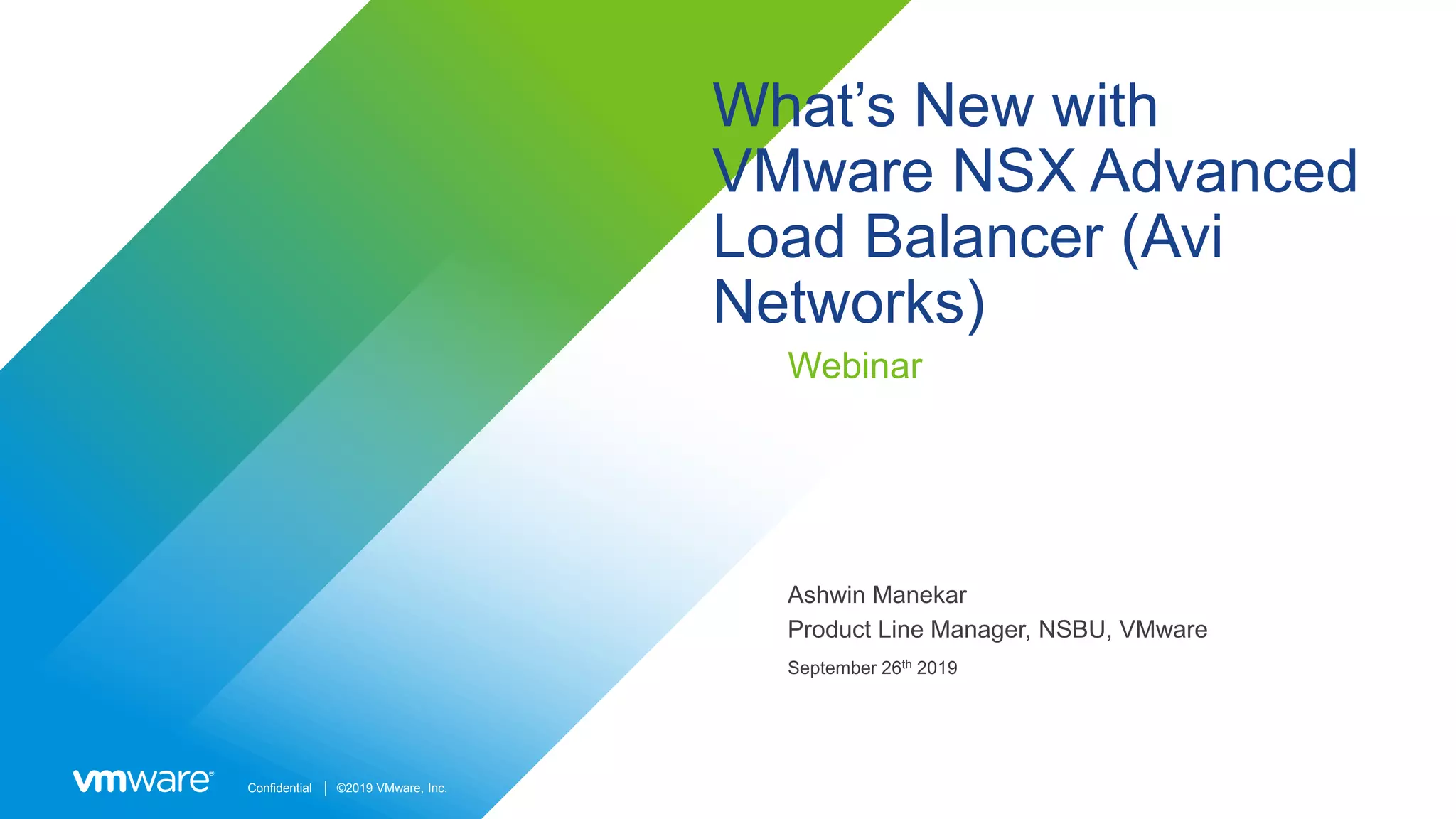 What's New VMware NSX Advanced Load Balancer (Avi Networks) | PPTX