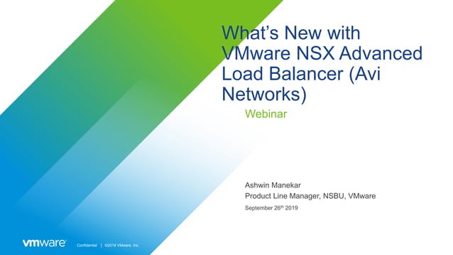 What's New VMware NSX Advanced Load Balancer (Avi Networks) | PPTX ...
