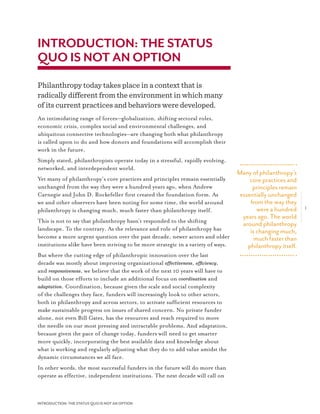 Monitor Institute - What's Next for Philanthropy: Executive Summary | PDF