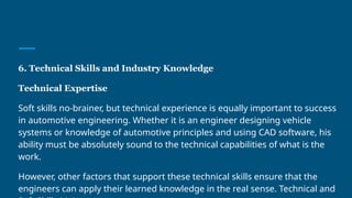 What soft skills are required for automotive engineering | PPTX