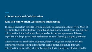 What soft skills are required for automotive engineering | PPTX