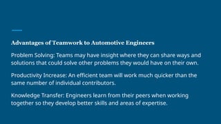 What soft skills are required for automotive engineering PPT