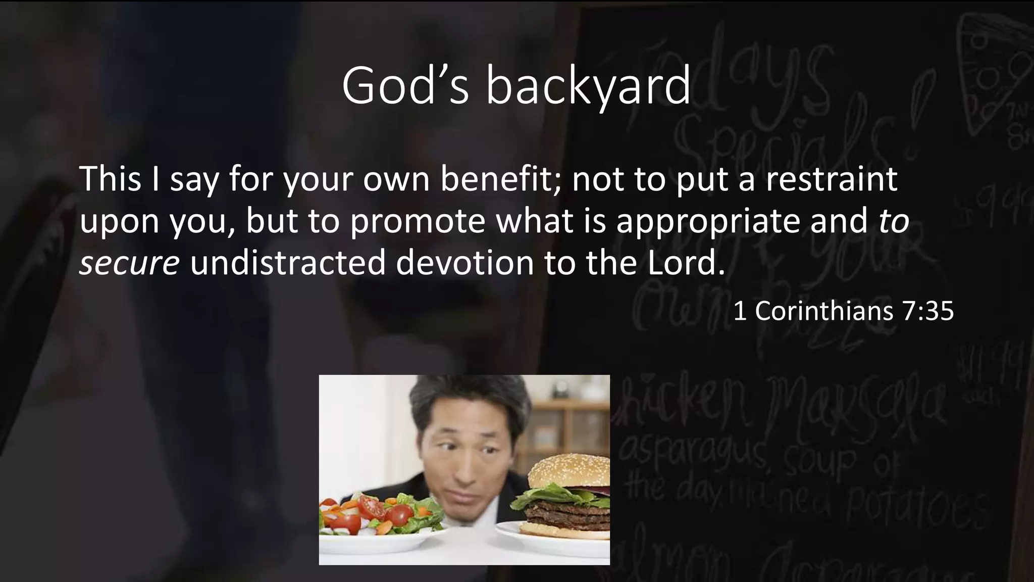 Whats on the menu 1 Corinthians 6:12-28 | PPTX