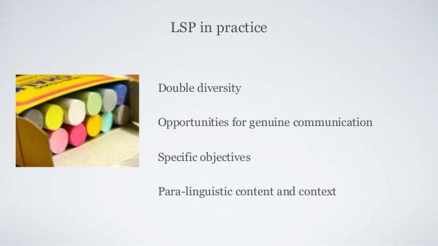 Whats So Special About Lsp Languages For Specific Purposes