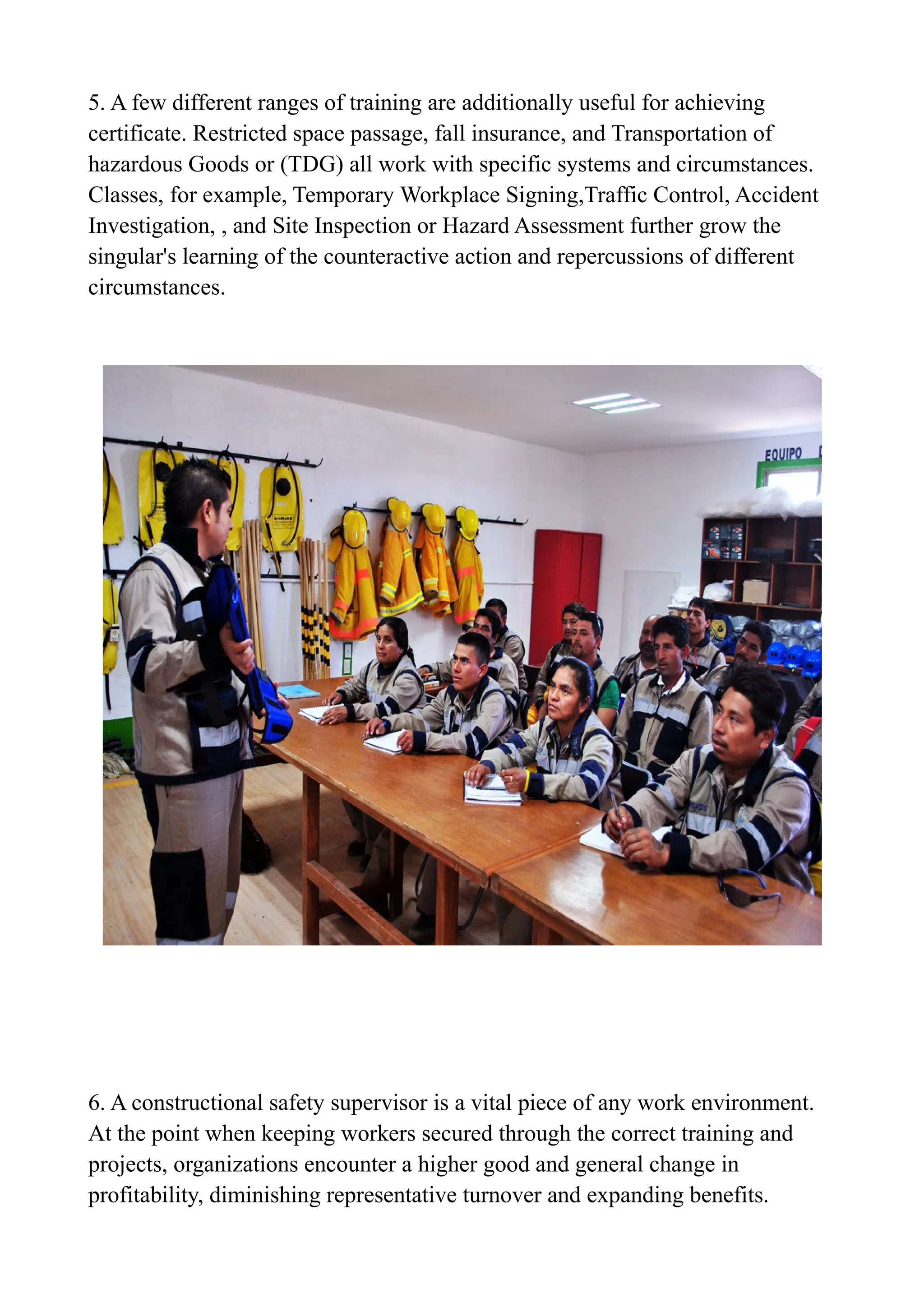 What sssts safety training involves | PDF