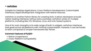 What's the best GUI library for Python.pdf