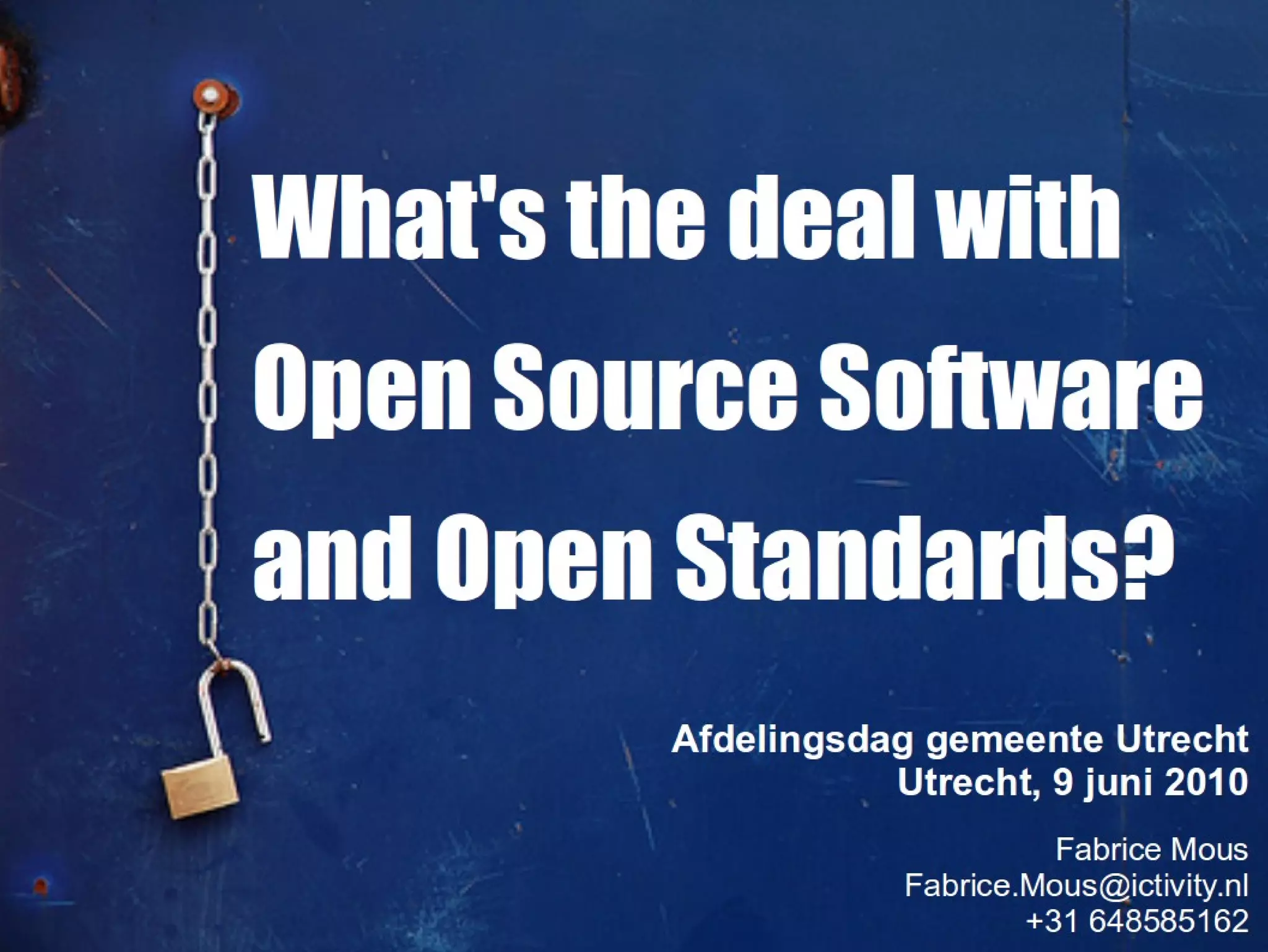 What's the Deal with Open Standards and Open Source Software | PDF